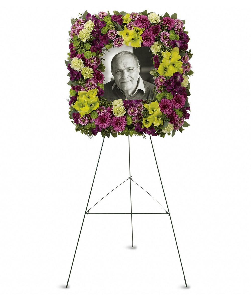 Mosaic of Memories Square Easel Wreath | Milwaukee (WI) Sympathy ...